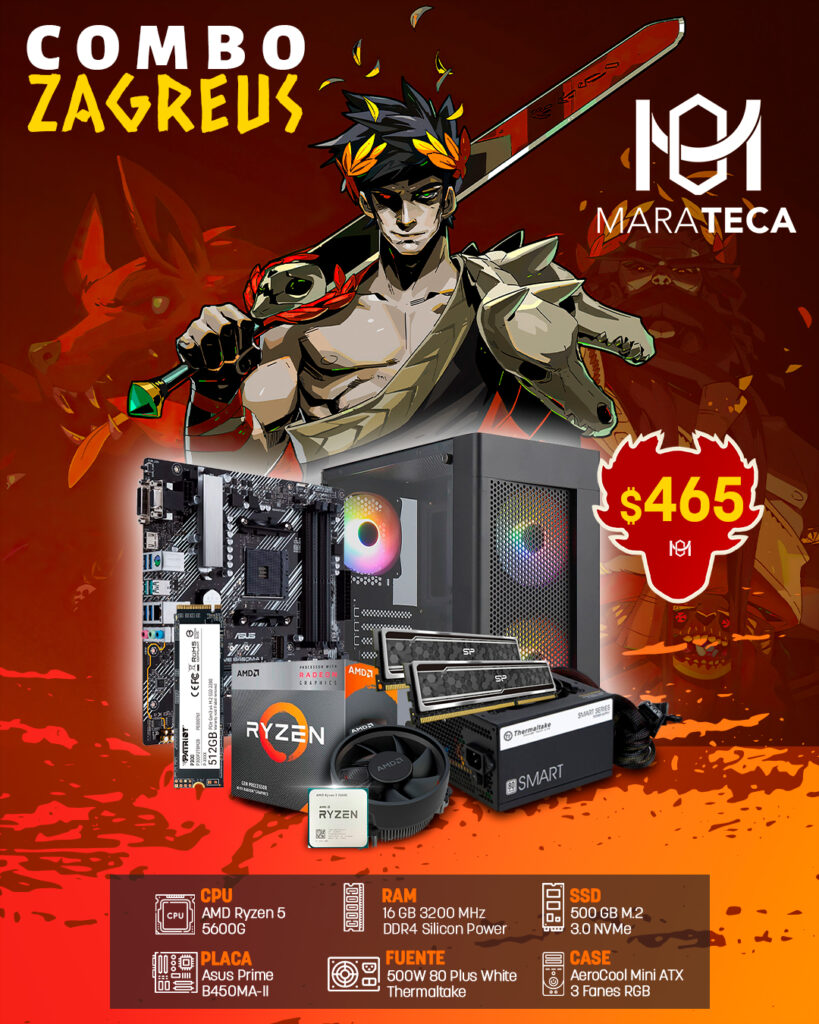 Combo PC Gamer Zagreus - Marateca