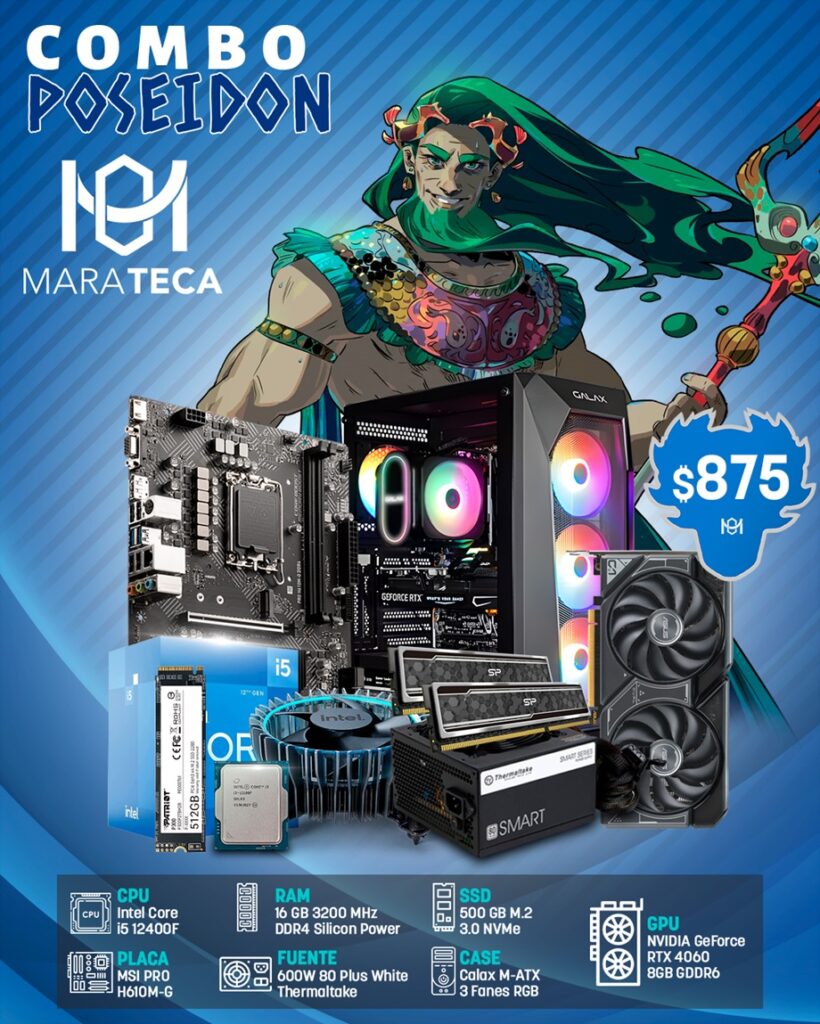 Combo PC Gamer Poseidon - Marateca