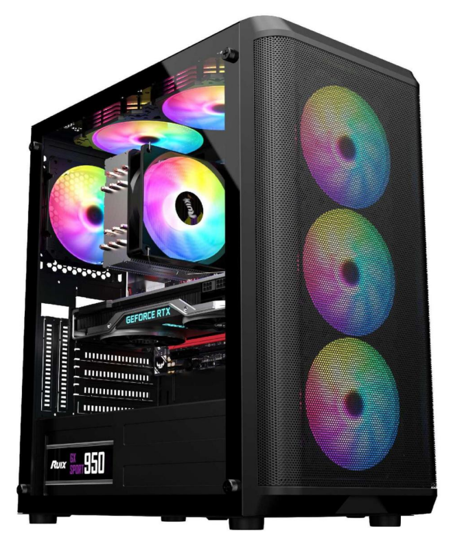 Case Calax Gaming 014 + 3 Fanes RGB - Marateca